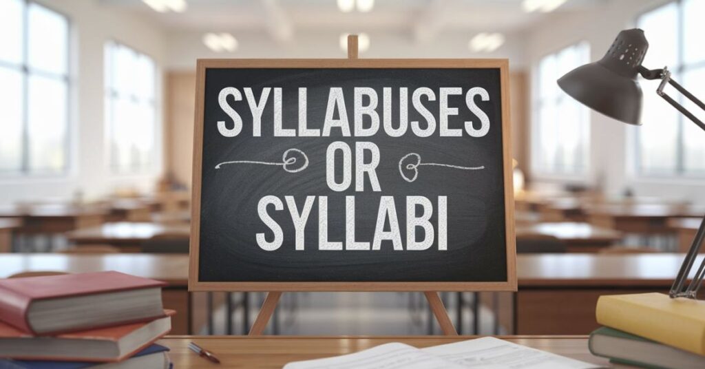 Syllabuses or Syllabi: What's the Difference?